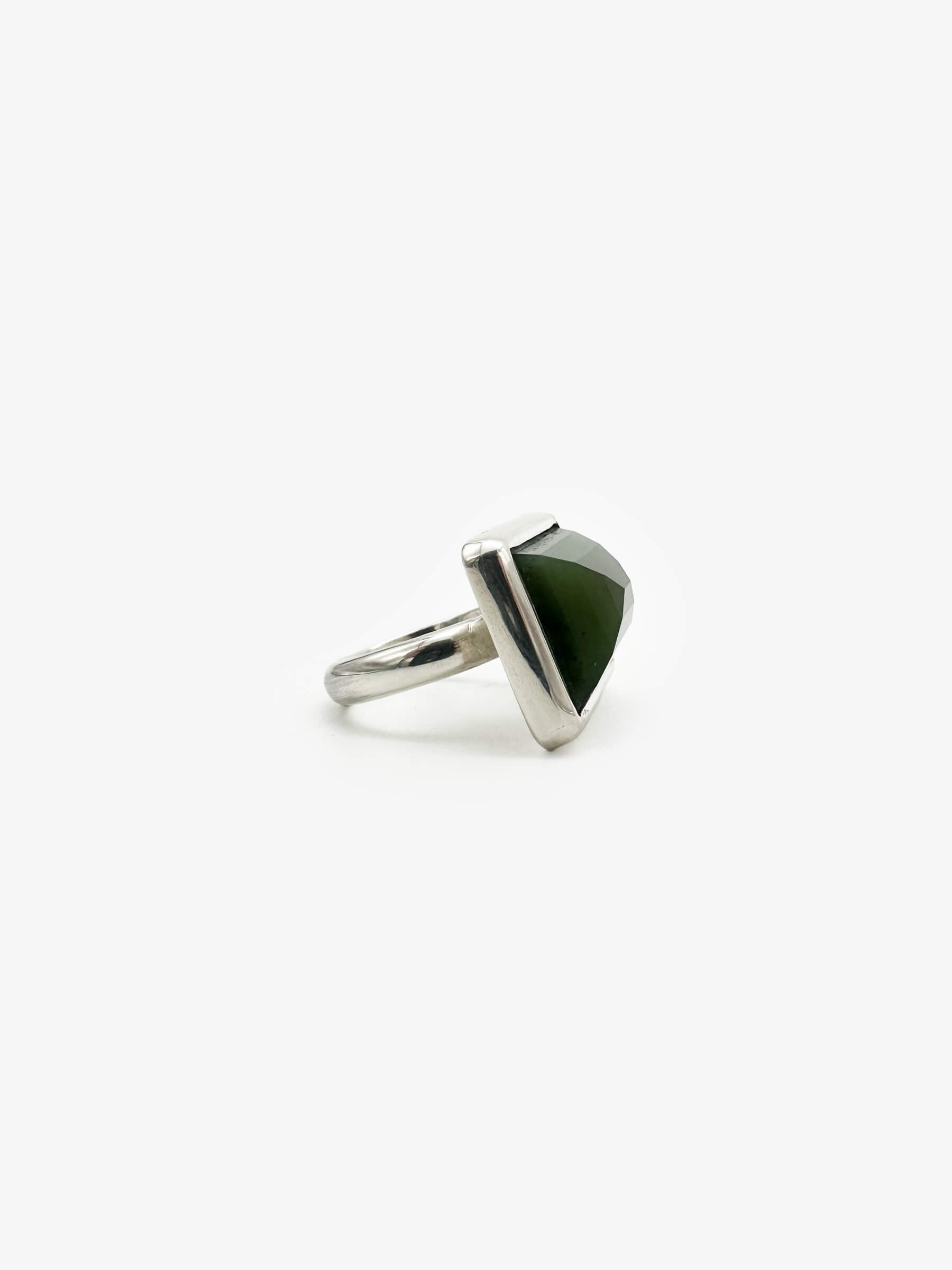 'High Rise' Step-cut Greenstone Ring created by Anna Balasoglou ...