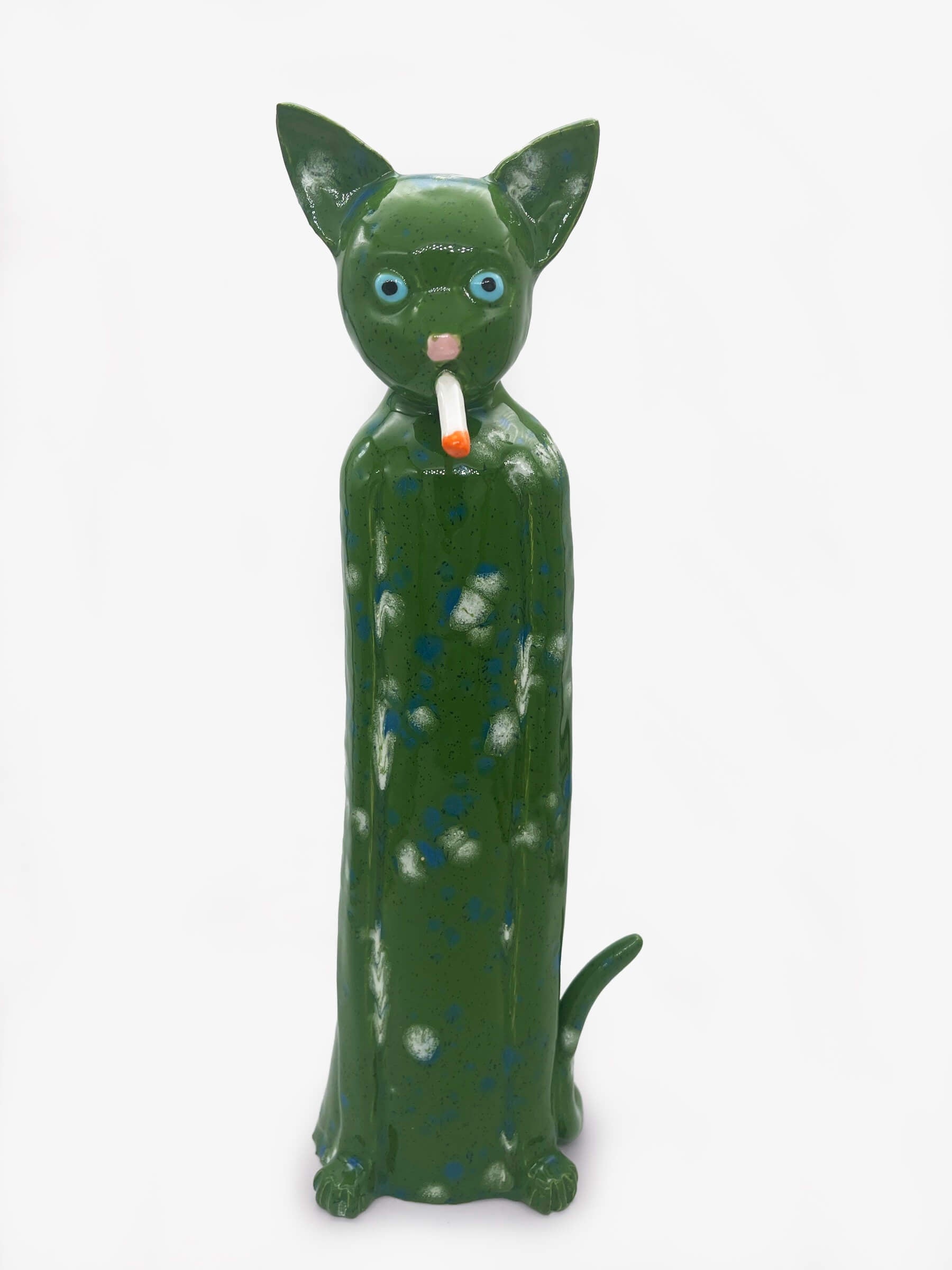 Green Smoking Cat (MR304) by Mark Rayner created by Mark Rayner ...